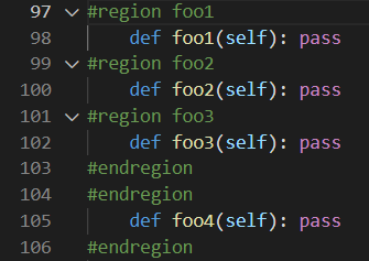 #region folding stopped working · Issue #2244 · microsoft/pylance ...