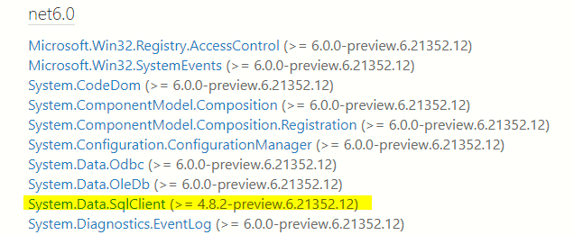 Missing dependency of Microsoft.Windows.Compatibility 6.0.0-preview.6.21352.12 · Issue #55952 ...