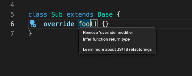 Quick fix to declare overridden method on base class · Issue #45172 ...