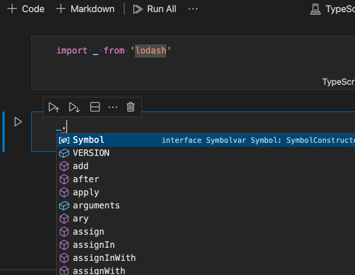 Jupyter: Typescript IntelliSense doesn't work across cells · Issue #122294 · microsoft/vscode ...
