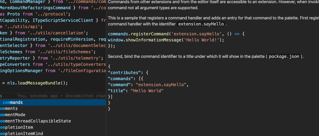 Ugly rendering of code example in suggest details · Issue #134615 ...