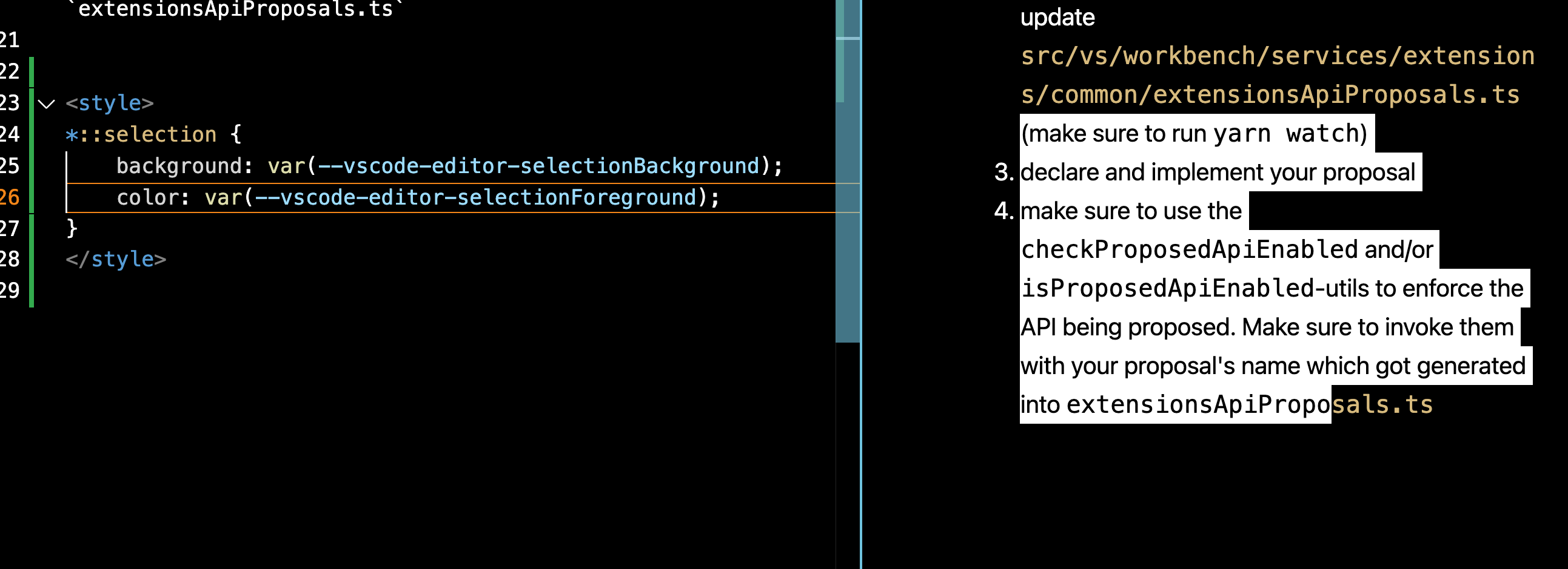 Add selection.foreground and let WebViews style textareas like those in settings and the search ...