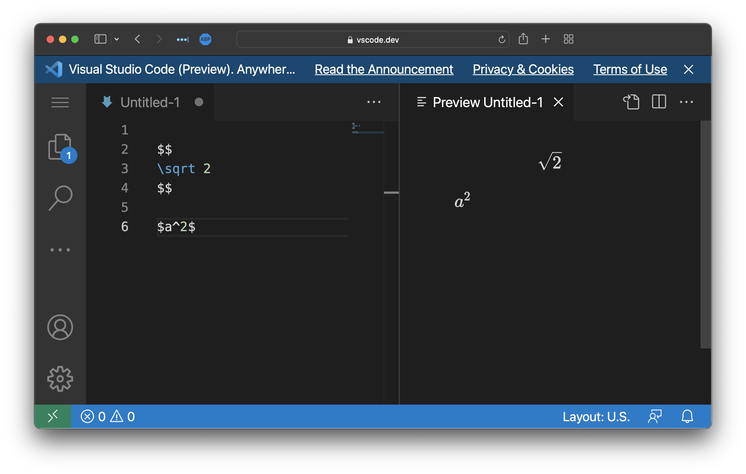 Broken math formulae on vscode web · Issue #141863 · microsoft/vscode ...