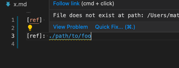 Add better message for markdown reference document link · Issue #151017 · microsoft/vscode · GitHub