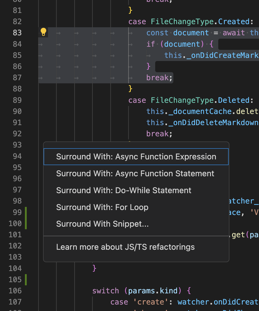 Code Action Menu Stays Fixed On Scroll · Issue 155890 · Microsoftvscode · Github 8064