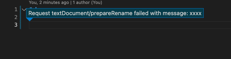 Allow returning custom error message from prepareRename · Issue #1085 · microsoft/vscode ...