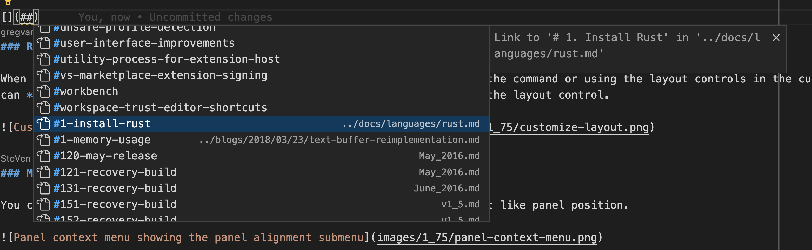 Hard to tell that there are completions from other files if current file has many headers ...