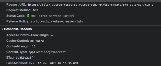Support .mjs/.cjs files in webviews of Extensions (at the moment they do not work cause of mime ...
