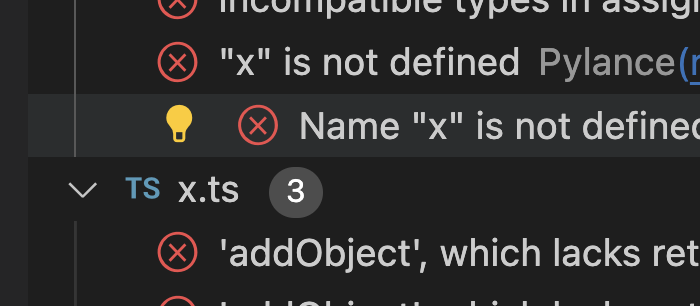 Problems panel lightbulb shifts problems around · Issue #177881 · microsoft/vscode · GitHub