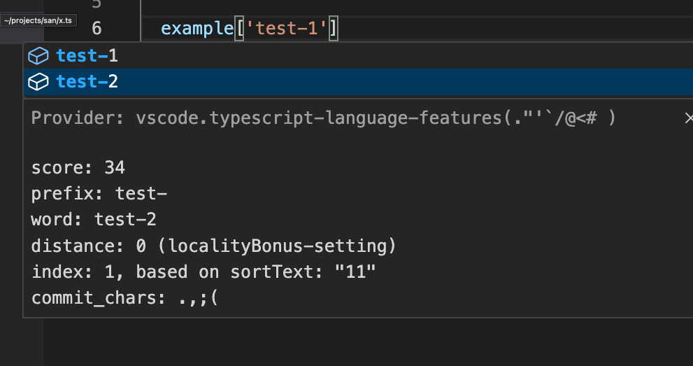 Completion list is not filtered correctly when typing a number after a hyphen · Issue #188162 ...