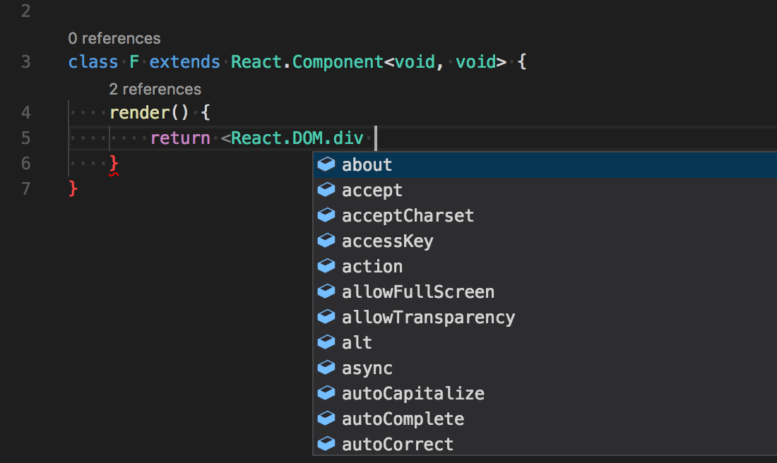Tsx Intellisense Does Not Initially Show Suggestions For Properties When The Tag Is A Dotted 9632