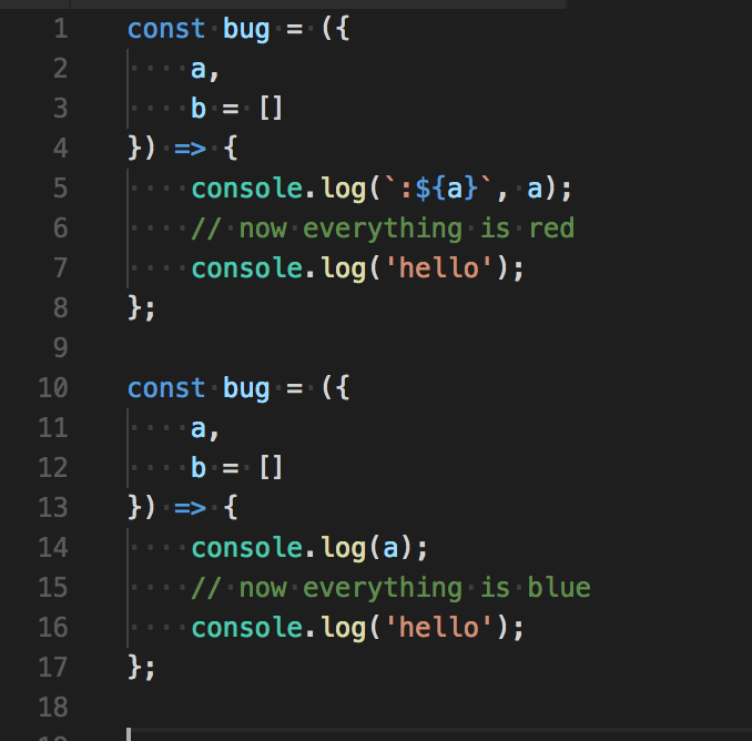 Js Syntax Highlighter Bugs · Issue 35917 · Microsoftvscode · Github