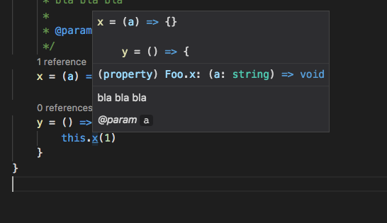 'hover' does not display jsdoc for class field method declarations · Issue #47063 · microsoft ...
