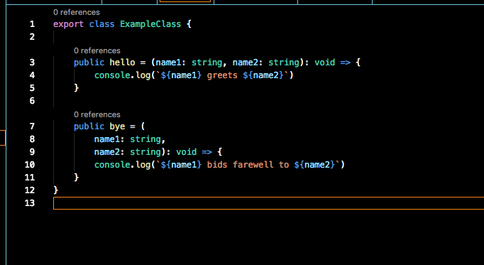 Coloration Of Types On Arrow Functions Not Working Properly Within A Class Typescript · Issue 7116