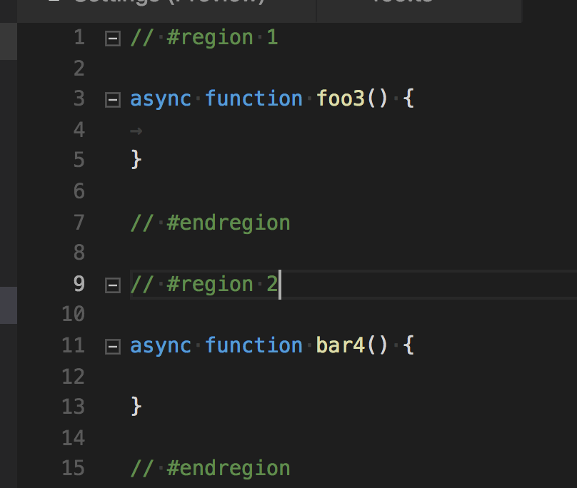 Folding region starts on #endregion · Issue #49904 · microsoft/vscode ...