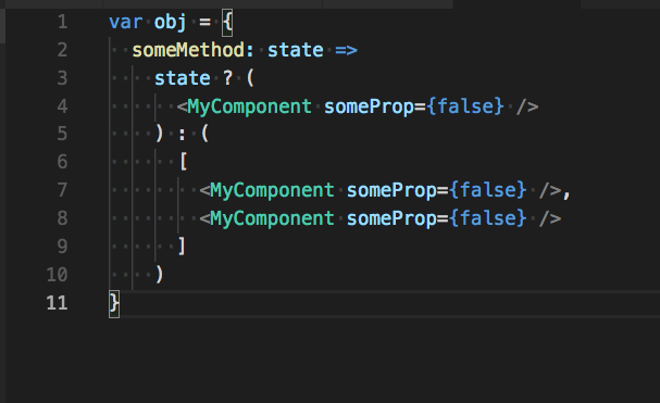 JSX syntax broken in ternary operator & arrays. · Issue #52662 ...