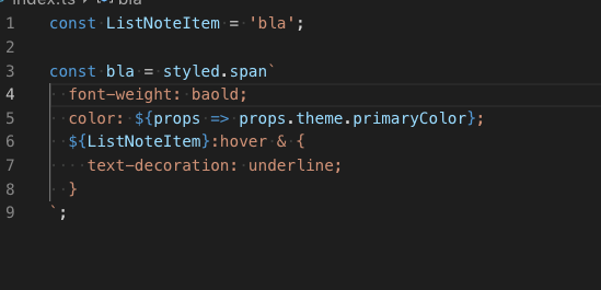 `ts-styled-plugin` error on valid referred component template literal curly brace · Issue #74 ...