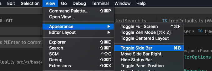 Make it easier to show the sidebar · Issue #64876 · microsoft/vscode ...