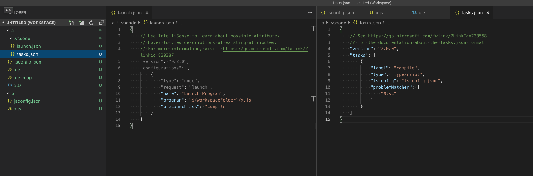 Node Typescript Build Task Not Found With Multiroot Workspace · Issue 62055 · Microsoftvscode