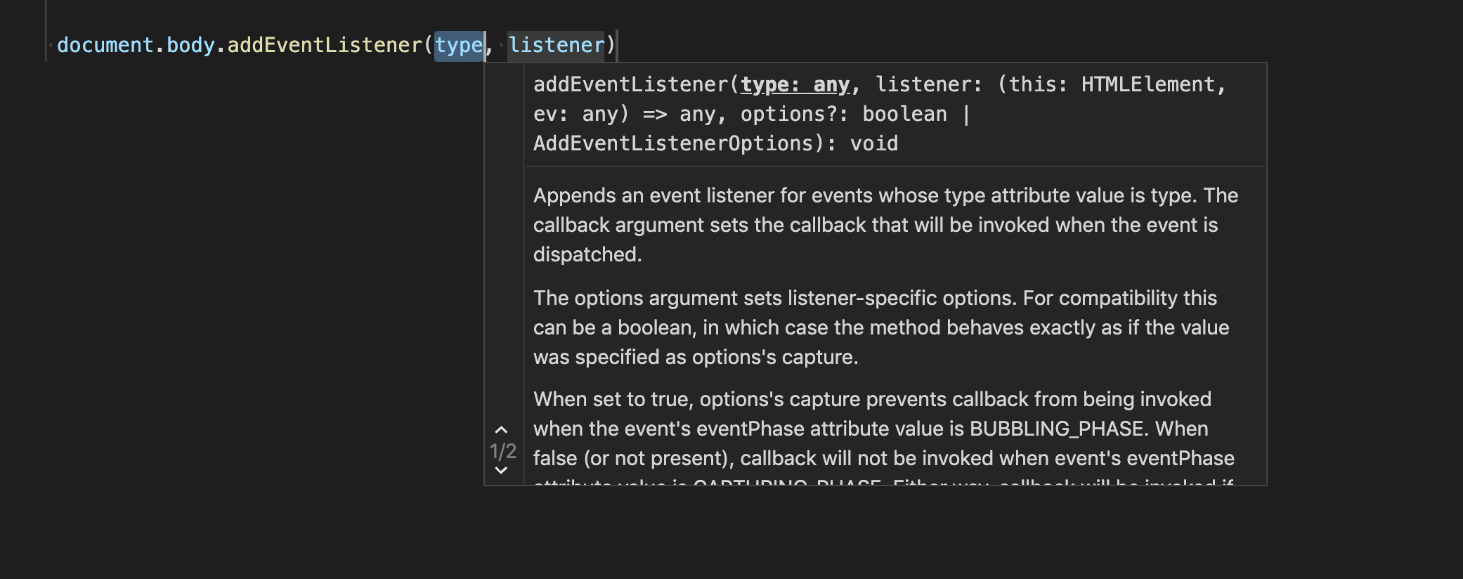 Parameter hints text can flow out of widget · Issue #79690 · microsoft/vscode · GitHub