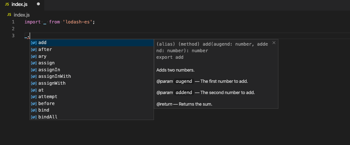 Intellisense Not Suggesting Lodash Functions With Import From Lodash Es Format · Issue 