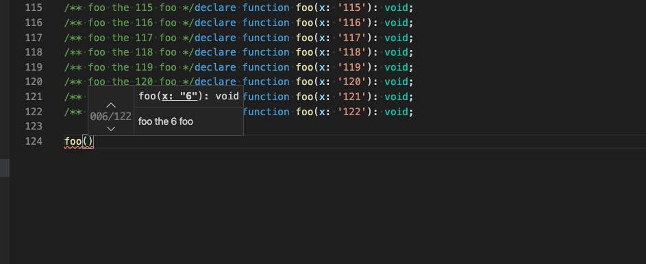 Signature help's overload counter overflows out of signature tooltip ...