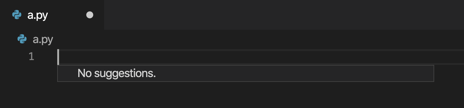 No suggestion in first column of file when using Jedi · Issue #10573 · microsoft/vscode-python ...