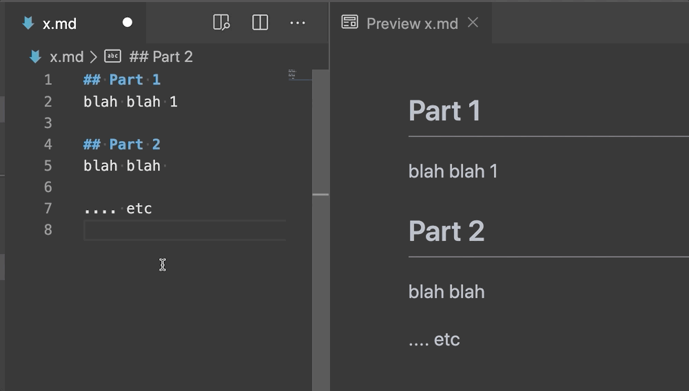 Markdown preview - jump to precise source location in the .md document ...