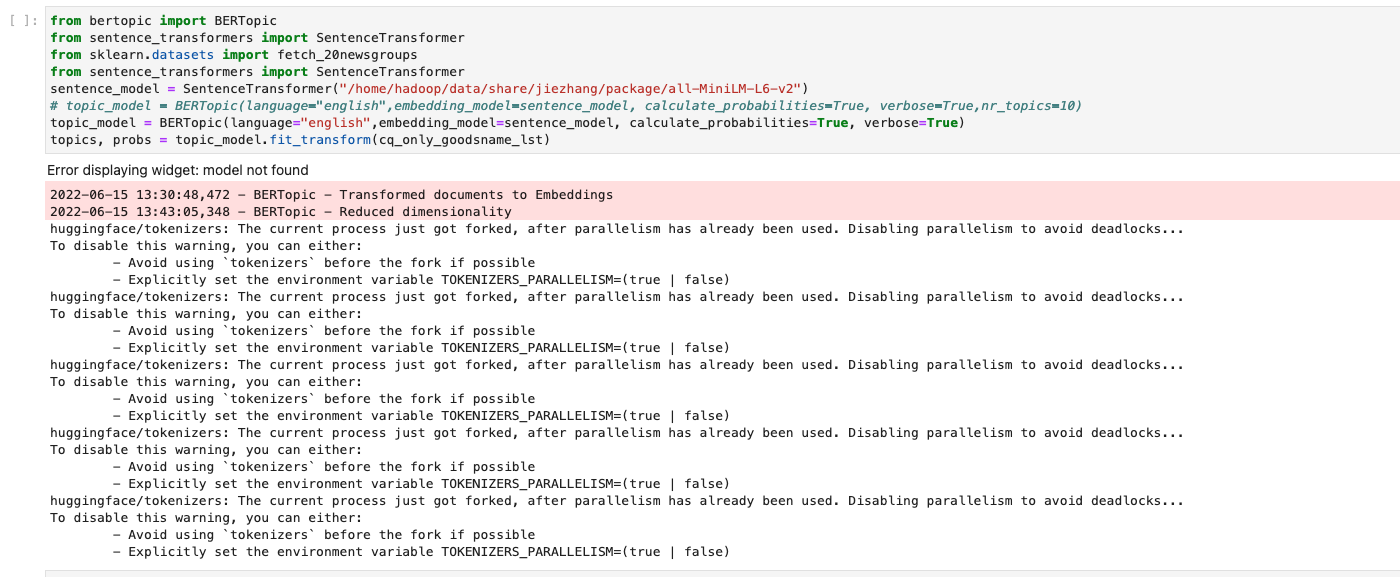 Very slow in dimensionality reduction · Issue #565 · MaartenGr/BERTopic · GitHub