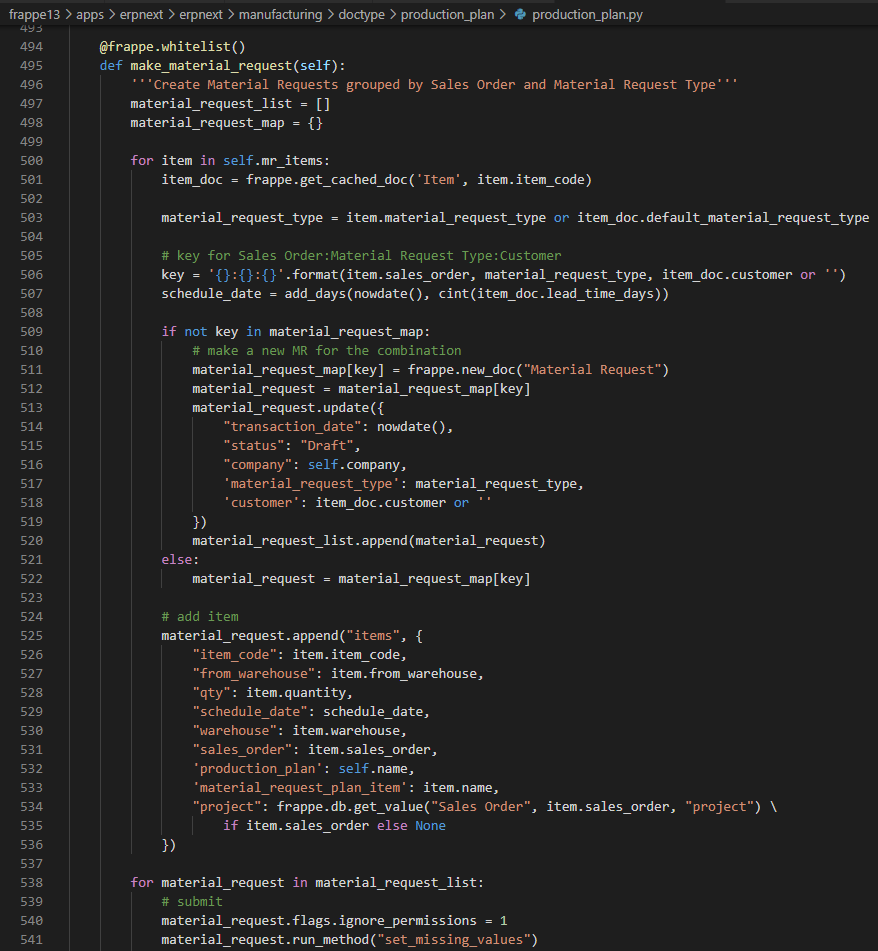 “Request for Raw Materials” from “Sales Order” v13.10 · Issue #27444 ...