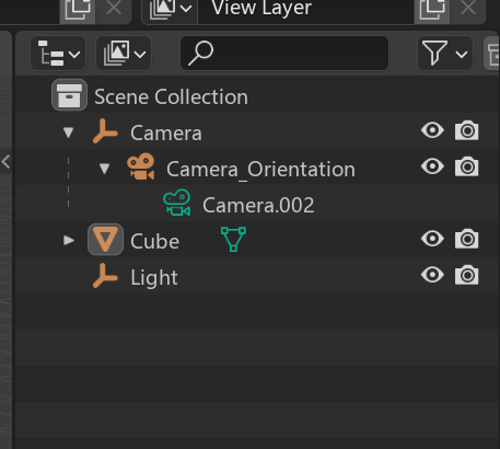 export gltf with camera and import it again, camera will split into ...