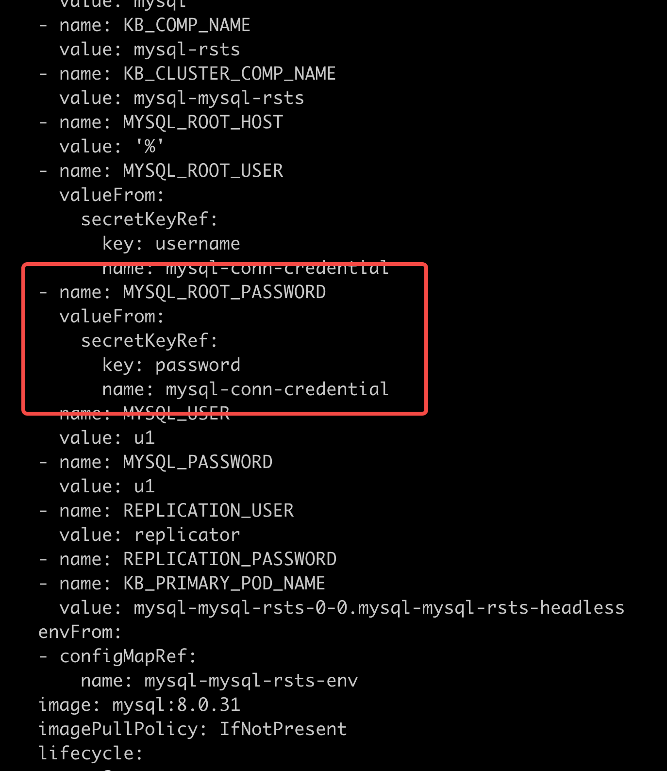 [BUG] ReplicationSet primary and secondary pod have different MYSQL_ROOT_PASSWORD(RANDOM_SECRET ...