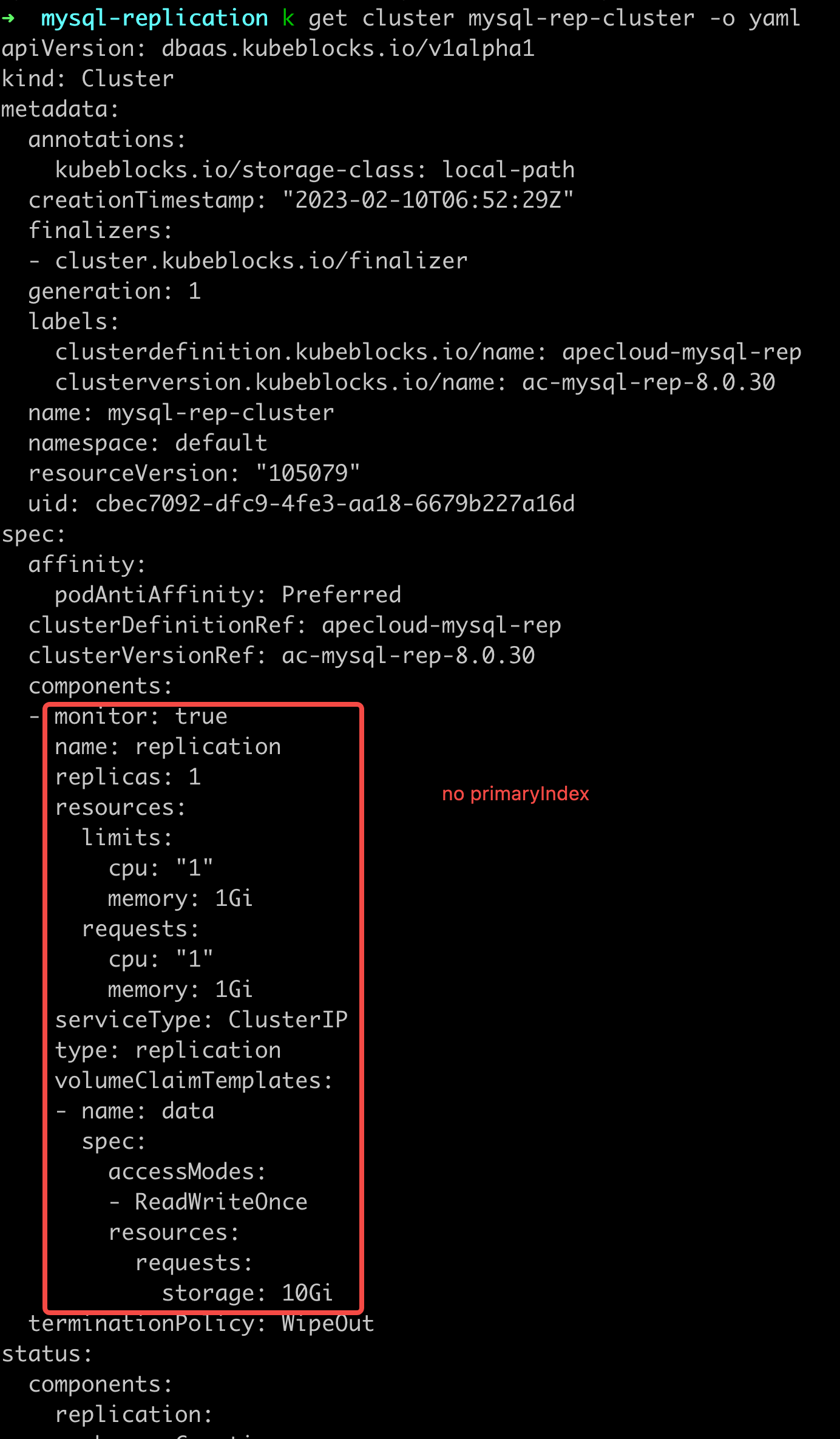 Bug Kbcli Create Replicationset Cluster Primaryindex Miss When Create With Set Option 3259