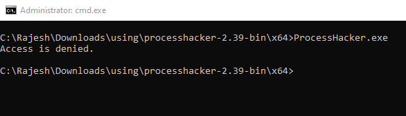 Unable to launch Processhacker from Command Prompt. · Issue #1177 ...
