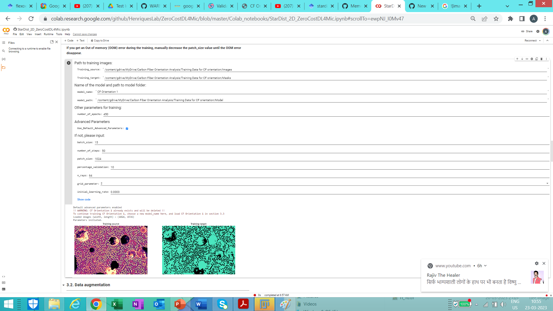 Re-training StarDist 2D to create model and avoid runtime disconnected error · Issue #253 ...