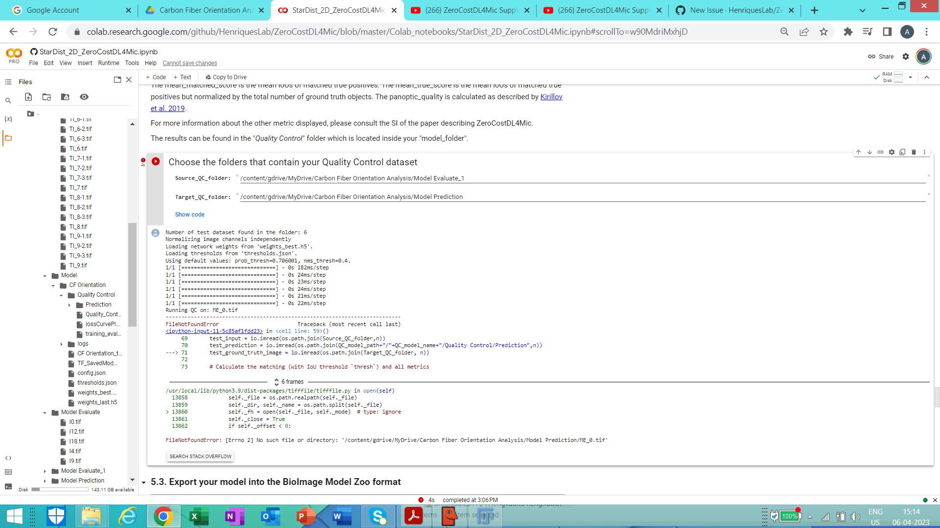 Error encountered while performing error mapping and quality metrics estimation · Issue #259 ...