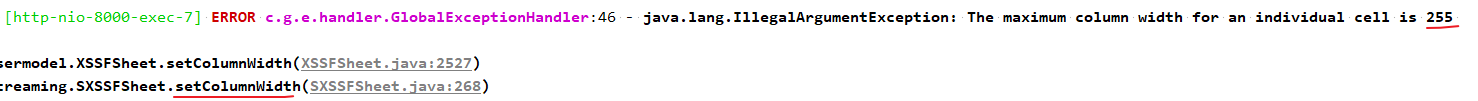 导出 excel数据时报错，The maximum column width for an individual cell is 255 characters. · Issue #531 ...