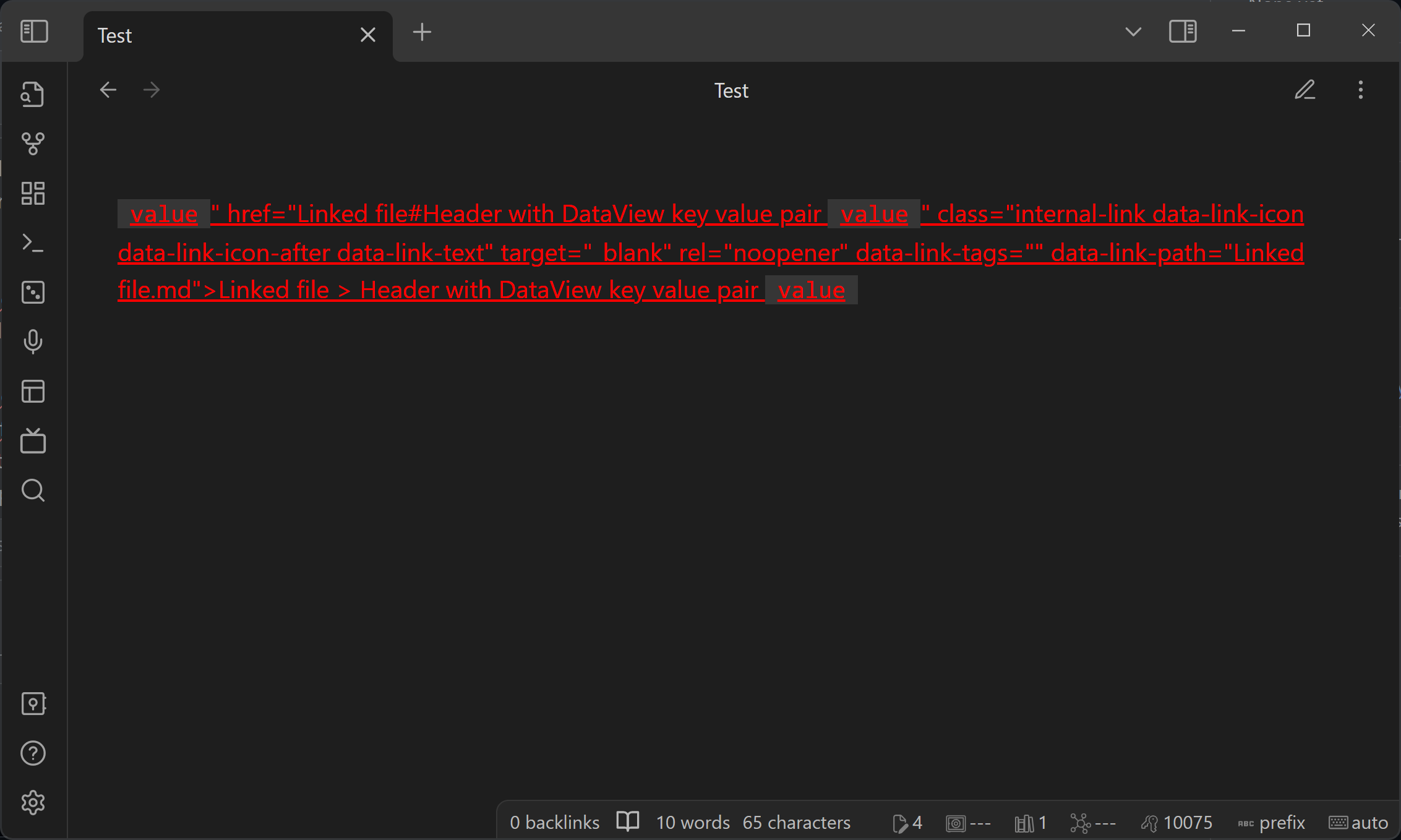 Bug Report Linking To A Header With A Dataview Key And Value Pair Messes Up The Link · Issue 