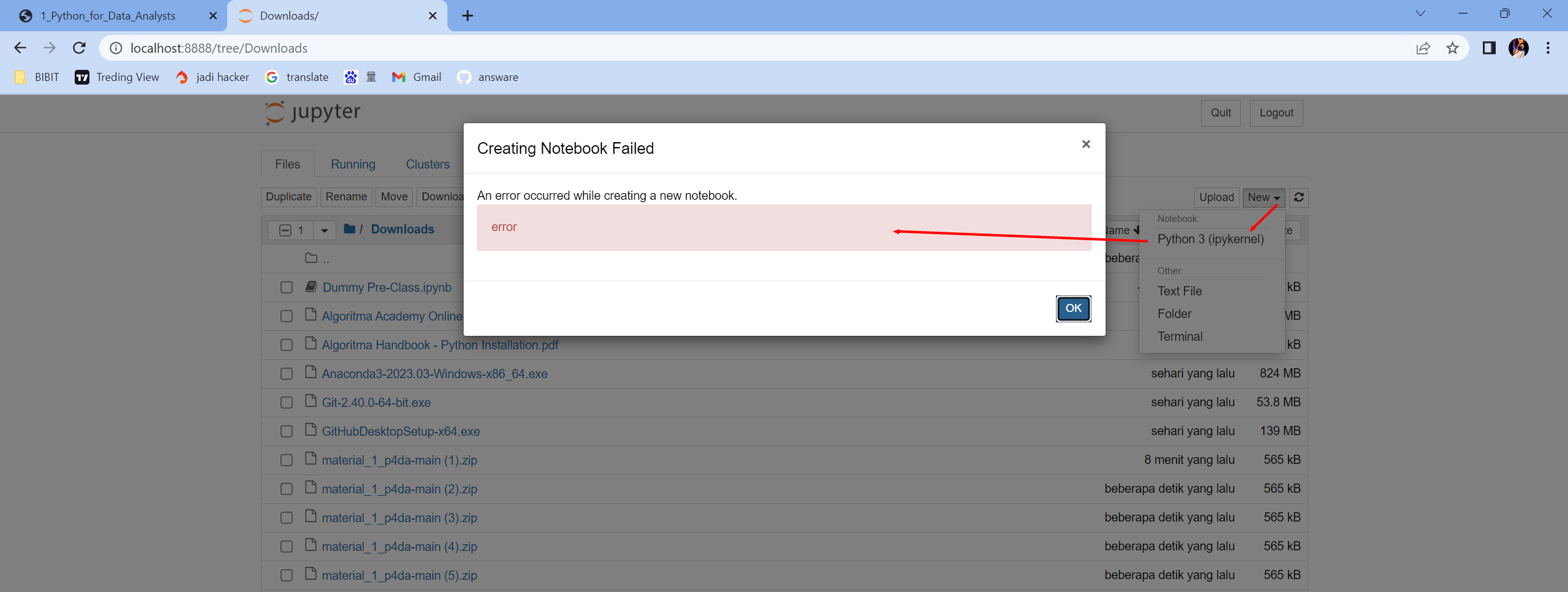 preeclass phyton -- jupyter · teamalgoritma community · Discussion #619 · GitHub