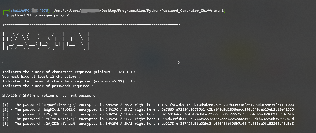 GitHub - C3LP86/passgen: Password generator + Encryption / Générateur de mot de passe + Chiffrement