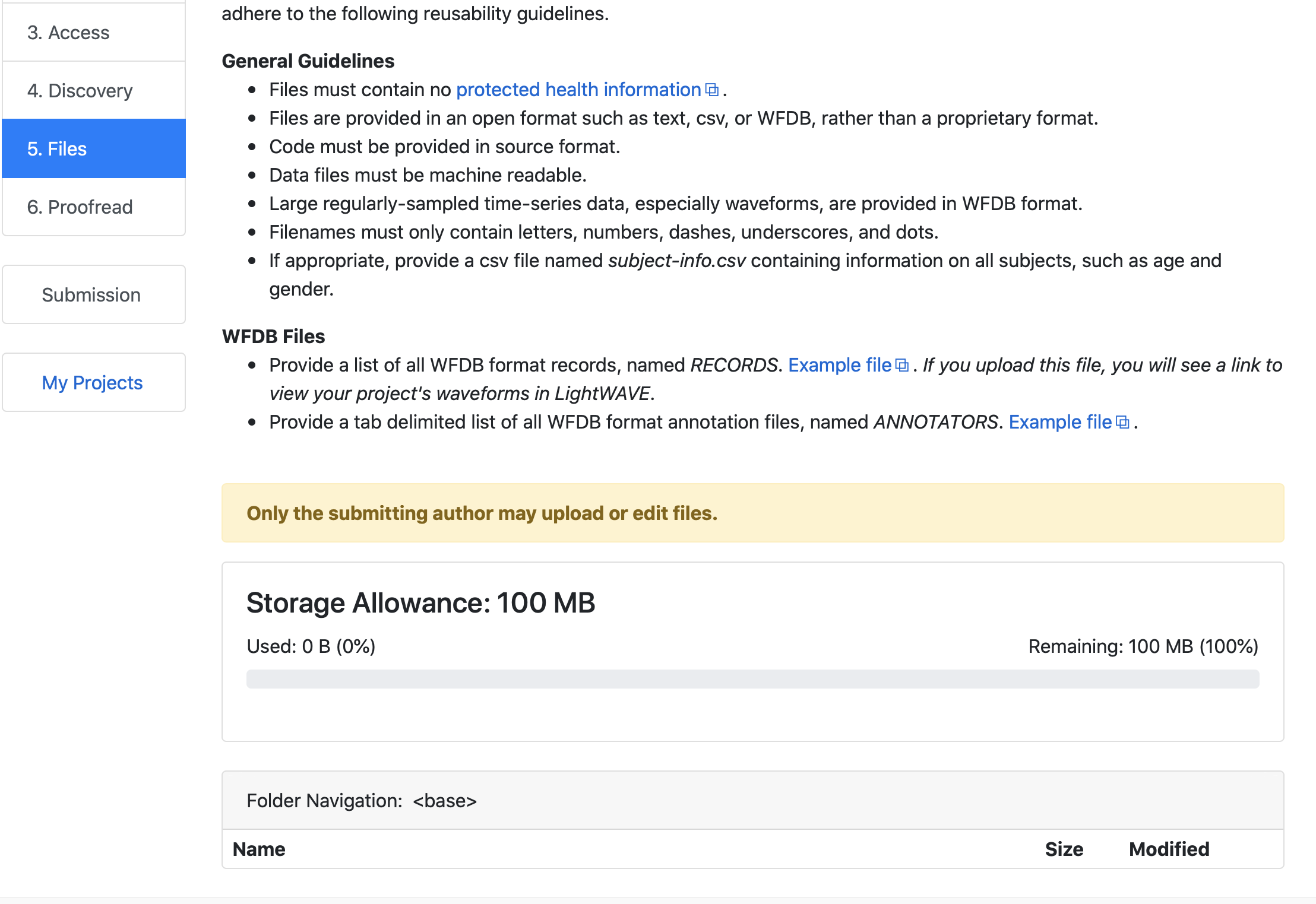 Update Info Message For Project File Submission · Issue 1085 · Mit Lcp Physionet Build · Github