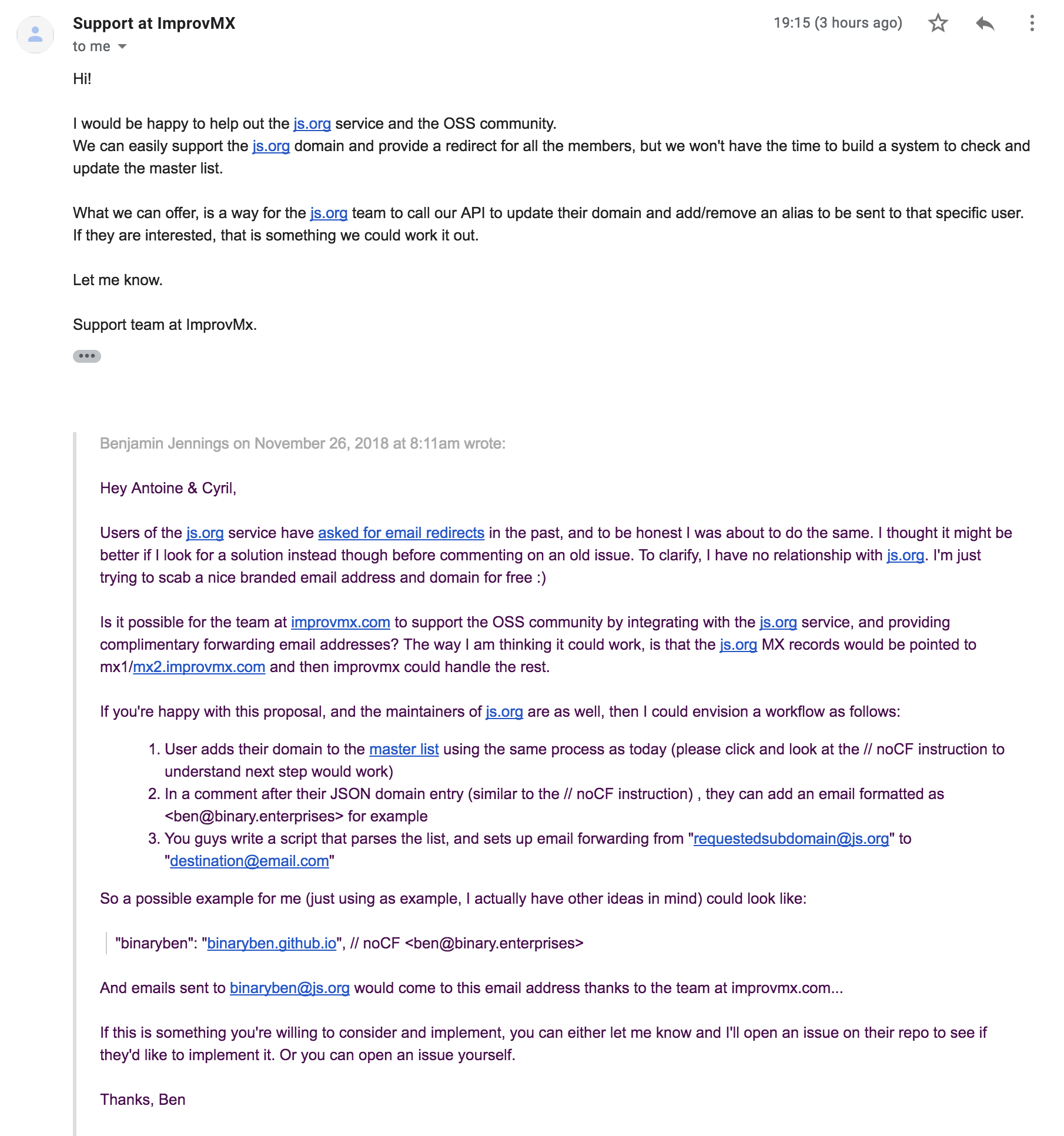 Better email proposal · Issue #2566 · js-org/js.org · GitHub