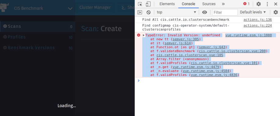 Unable to create a new Scan in CIS Benchmark app · Issue #2235 ...