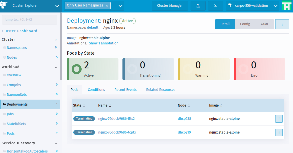 Workload pods list does not live add/remove matching pods · Issue #2218 · rancher/dashboard · GitHub