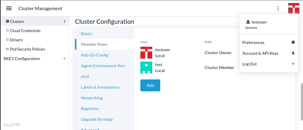 Unable to add additional cluster members even though the default admin and other users exists ...