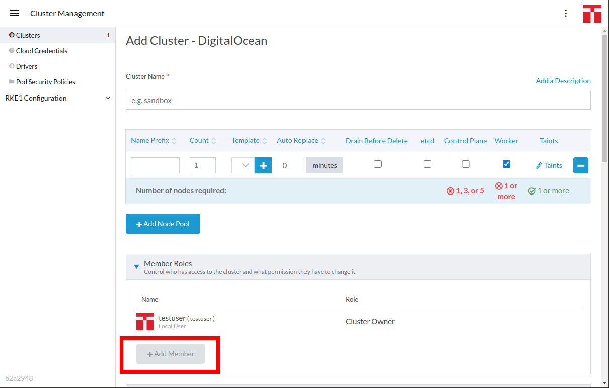 Unable the assign another user when defining RKE1 cluster as standard user · Issue #3868 ...