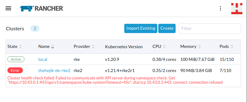 Failed to communicate with API server when etcd role node is removed · Issue #34488 · rancher ...