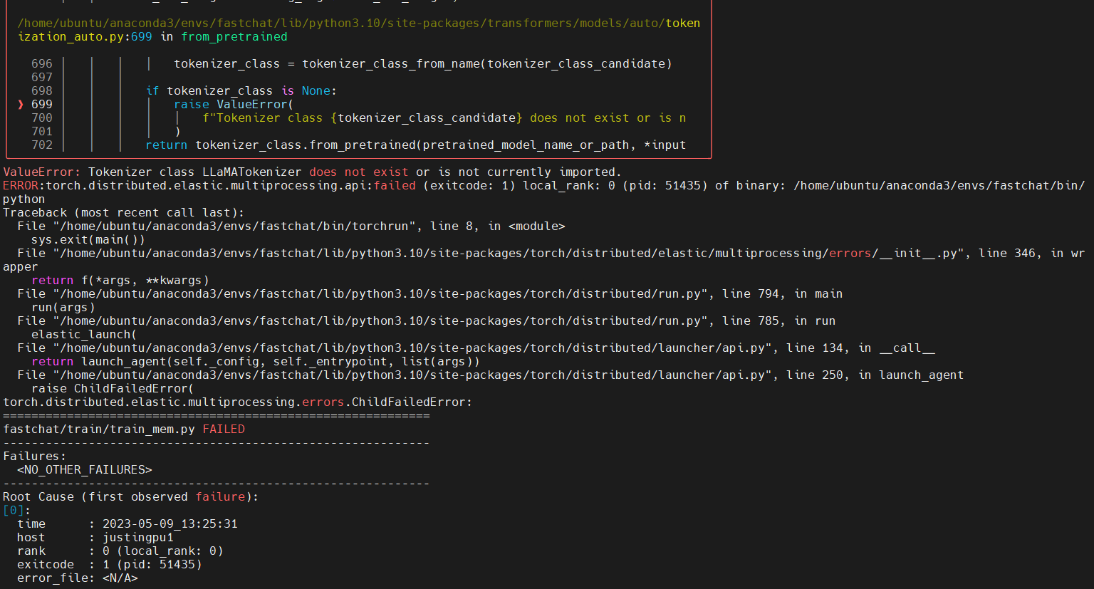 Try To Fine Tuning Valueerror Tokenizer Class Llamatokenizer Does Not