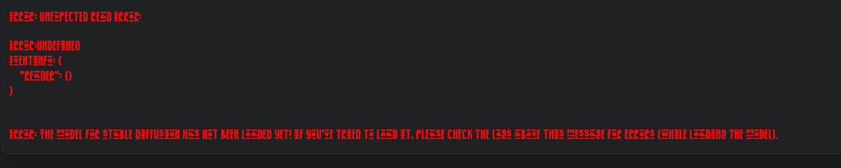 The model for Stable Diffusion has not been loaded yet! · Issue #882 · easydiffusion ...