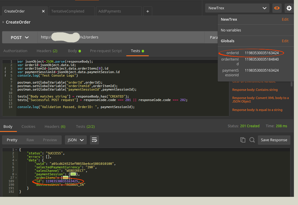 When I set number to a global variable or environment variable ,it is ...